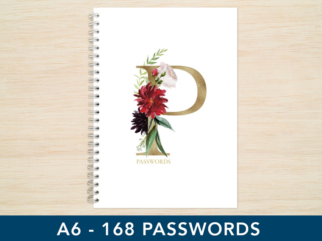 Small Password Book A6 Alphabetical Password Organiser Notebook Handbag ...
