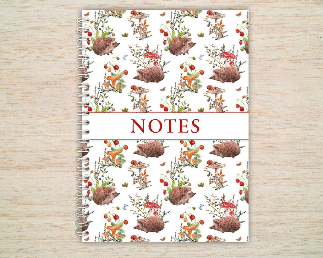 Hedgehogs Spiral Notebook A4 A5 A6 Notepad Plain or Lined - Etsy UK