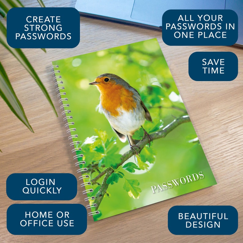 A5 Password Book for 700 Passwords A5 Spiral Password Notebook A Z ...