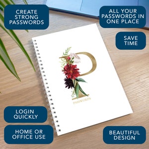 Small Password Book A6 Alphabetical Password Organiser Notebook Handbag ...