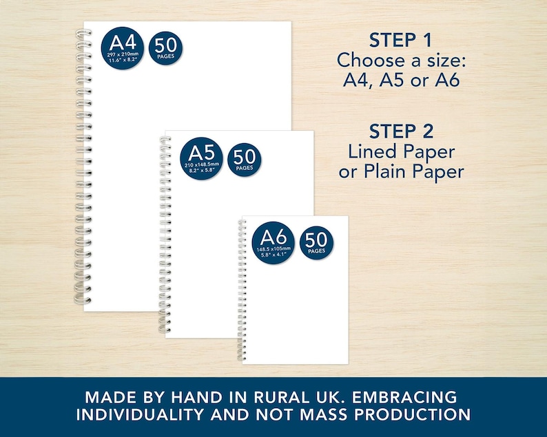 Forestry Landscape Spiral Notebook A4 A5 A6 Notepad Plain Lined Paper ...