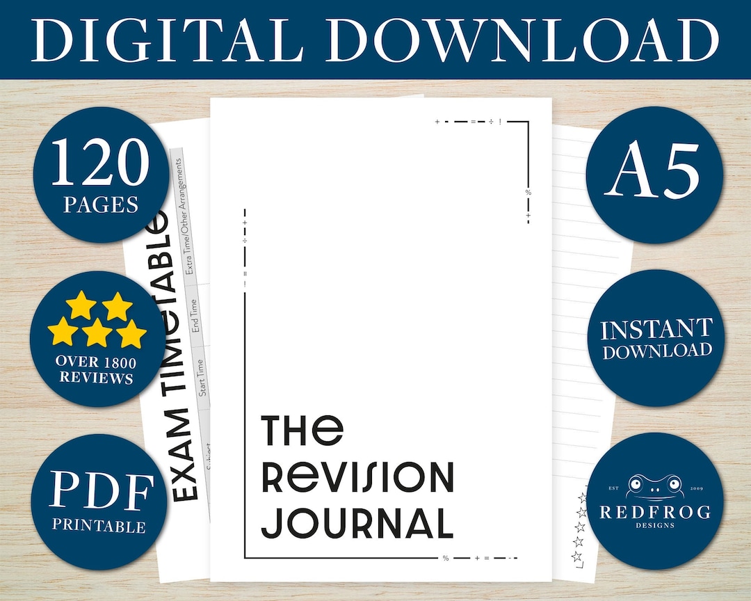 GCSE Revision Planner PDF | A5 Digital Study Guide for Teens ...