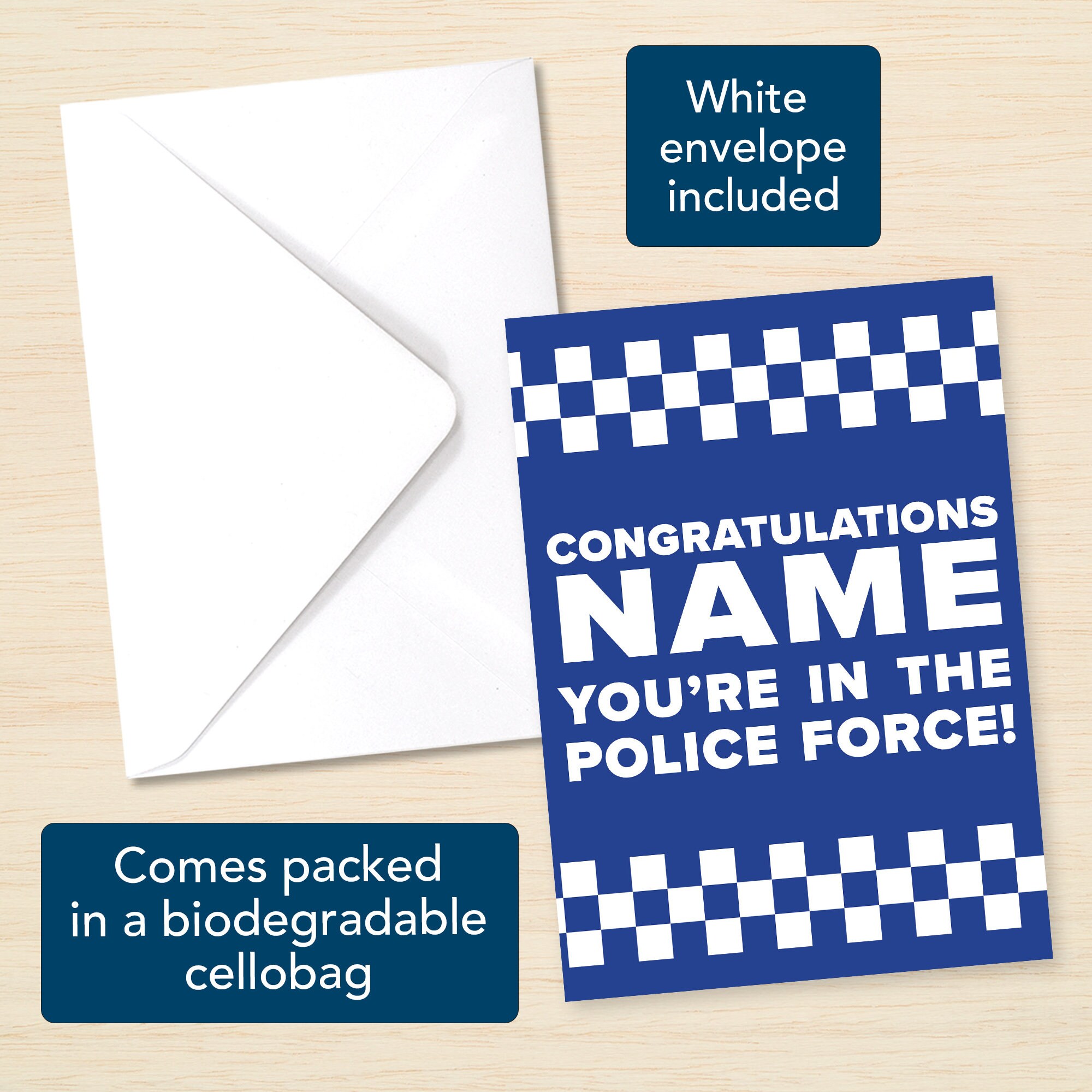 Personalised Police Passing Out Card Large A5 Premium Card ...