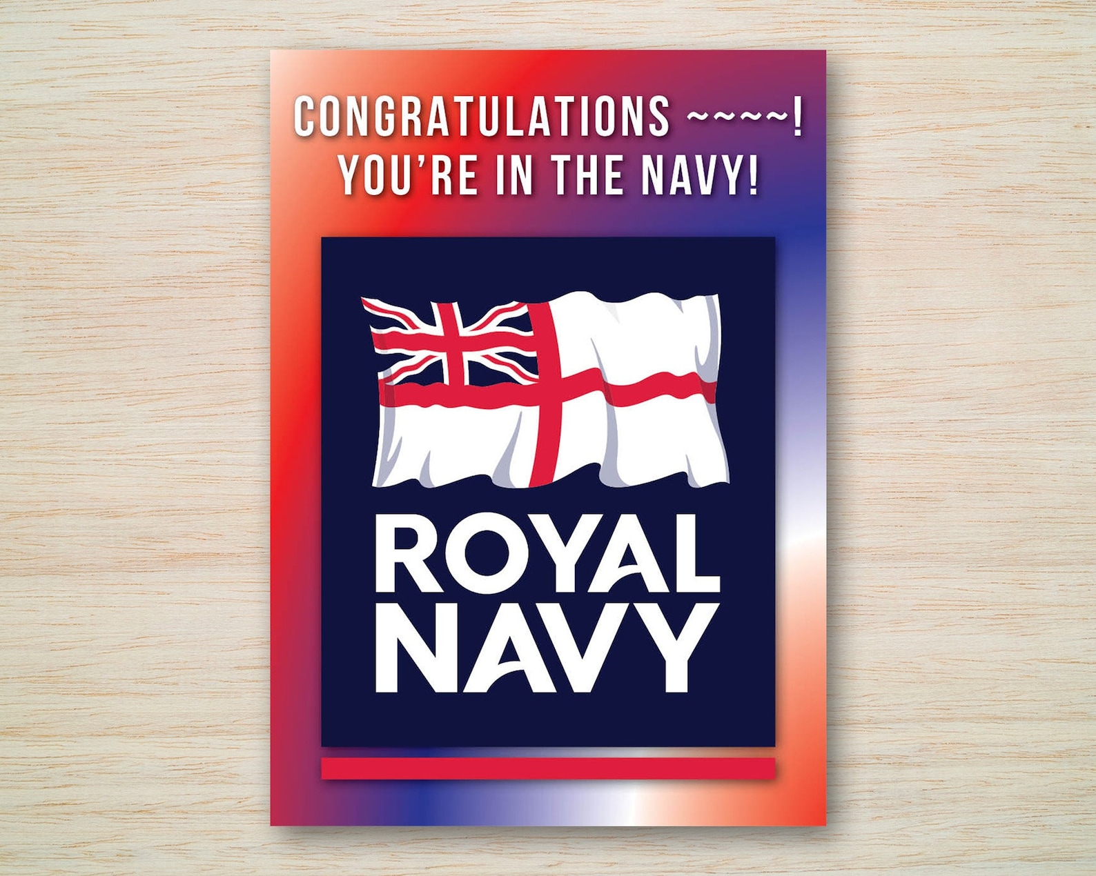 Personalised Royal Navy Passing Out Card congratulations - Etsy UK