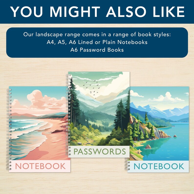 Forestry Landscape Spiral Notebook A4 A5 A6 Notepad Plain Lined Paper ...