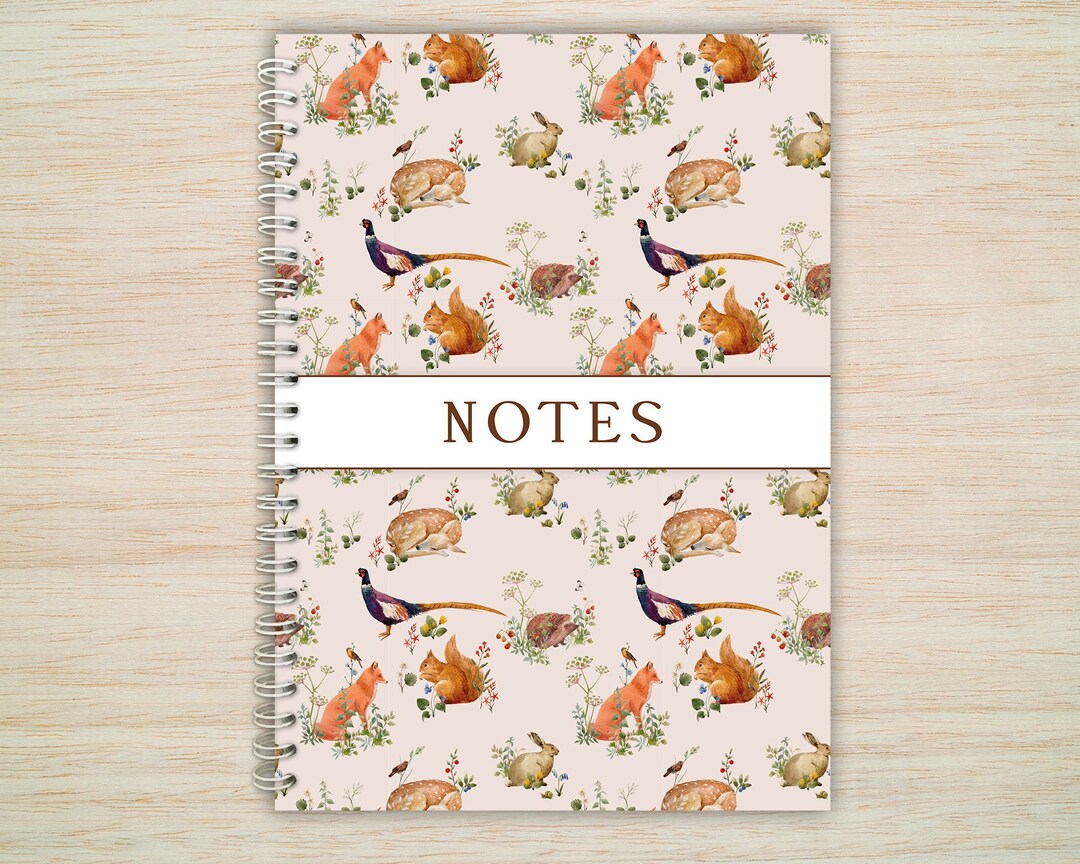 Animal Notebook A4 A5 A6 Plain or Lined Paper Handmade Soft Cover ...