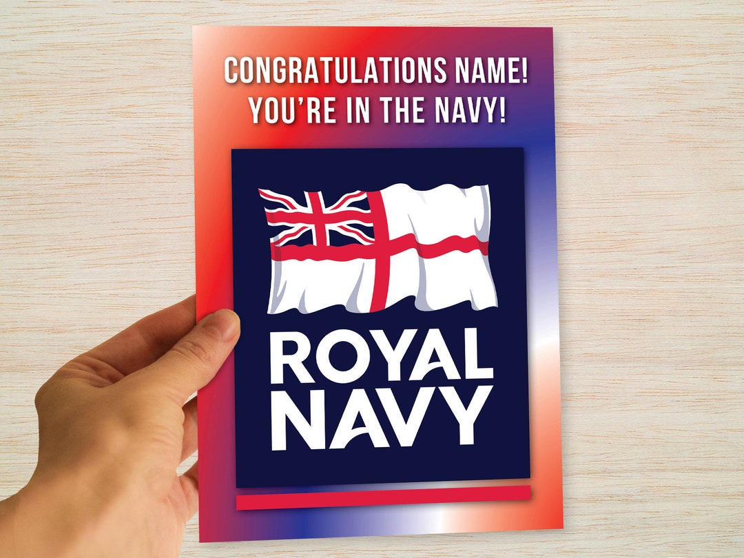Personalised Royal Navy Passing Out Card Large A5 Premium Card ...