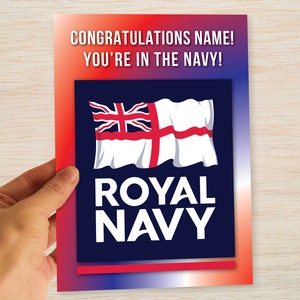 Personalised Royal Navy Passing Out Card Large A5 Premium Card ...