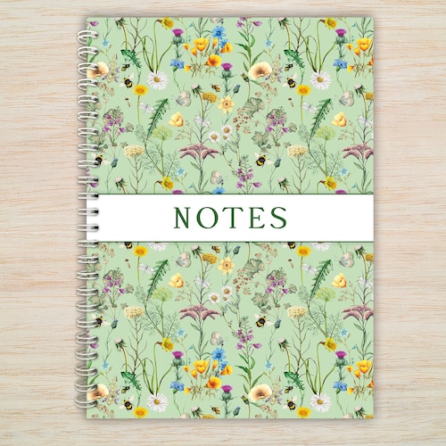 Wildflowers Handmade Spiral Notebook A4 A5 A6 Plain or Lined - Etsy UK