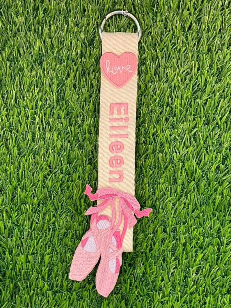 Custom Embroidered Ballet Keychain – Personalized Dancer Gift - Etsy
