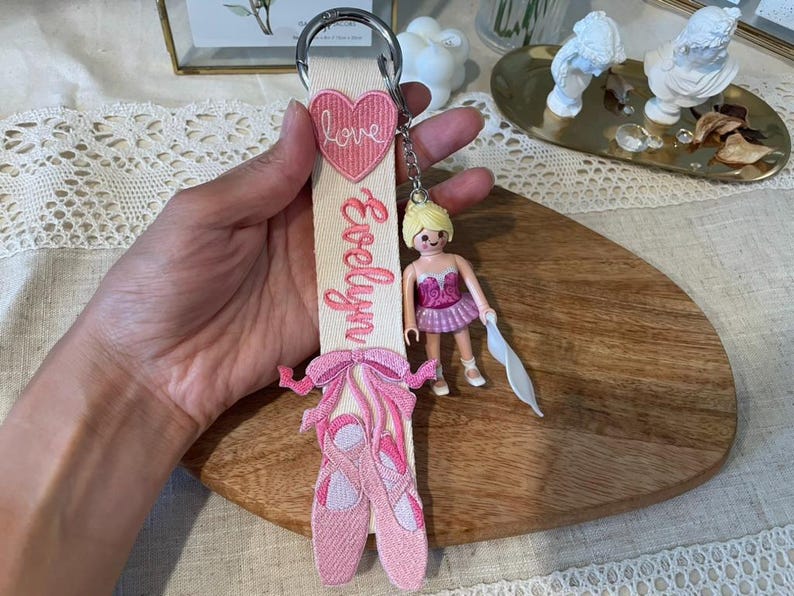 Custom Embroidered Ballet Keychain – Personalized Dancer Gift - Etsy