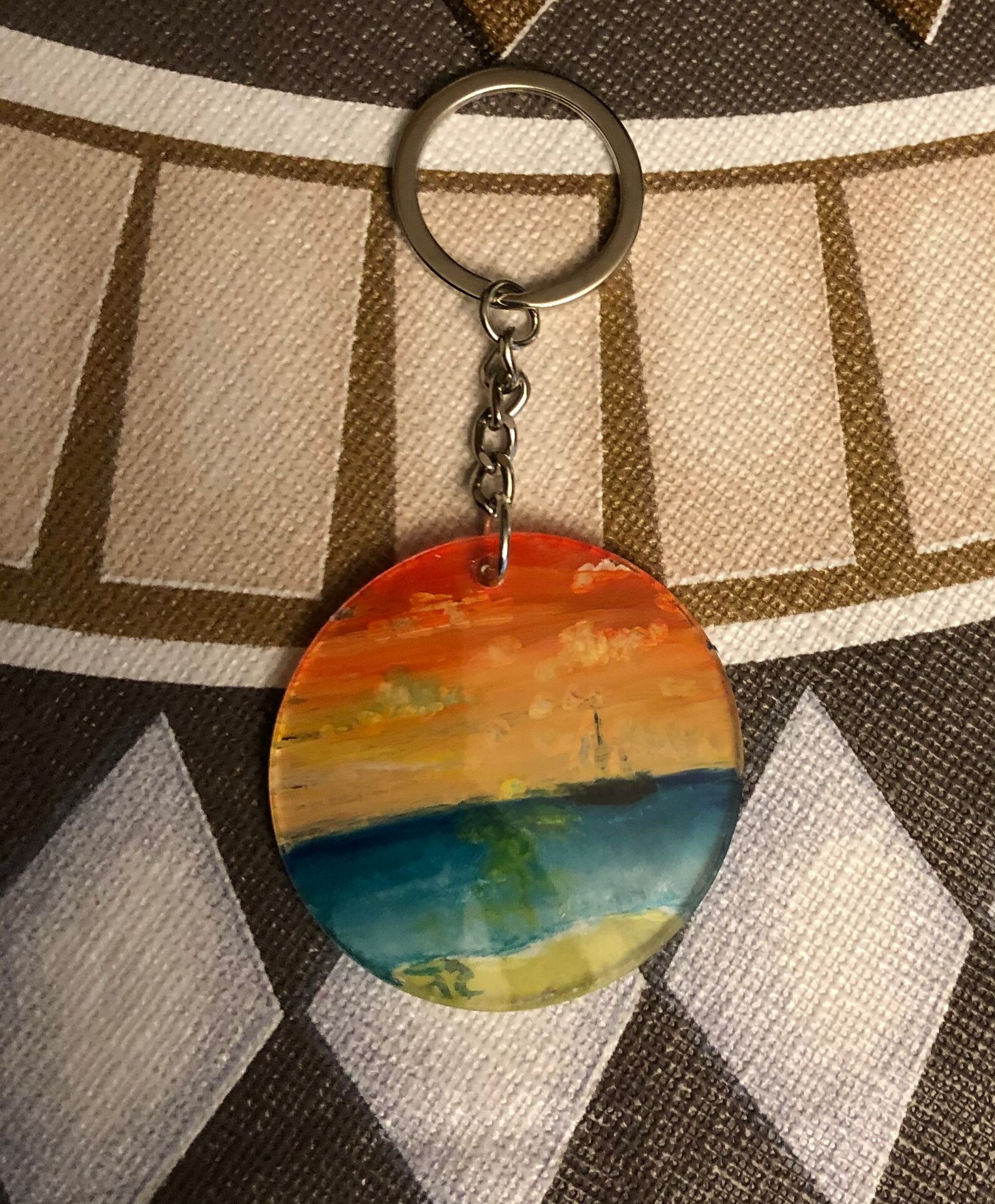 Hand Painted Acrylic Keychain 1 | Etsy