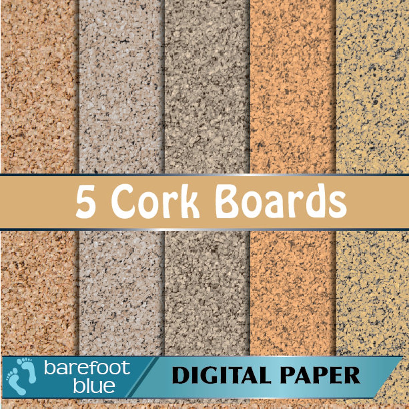 Digital Paper Cork Board Printable Background in Five Shades - Etsy
