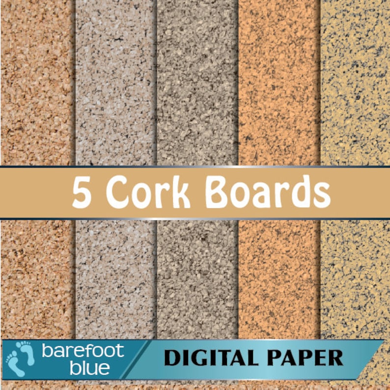 Digital Paper Cork Board Printable Background in Five Shades - Etsy