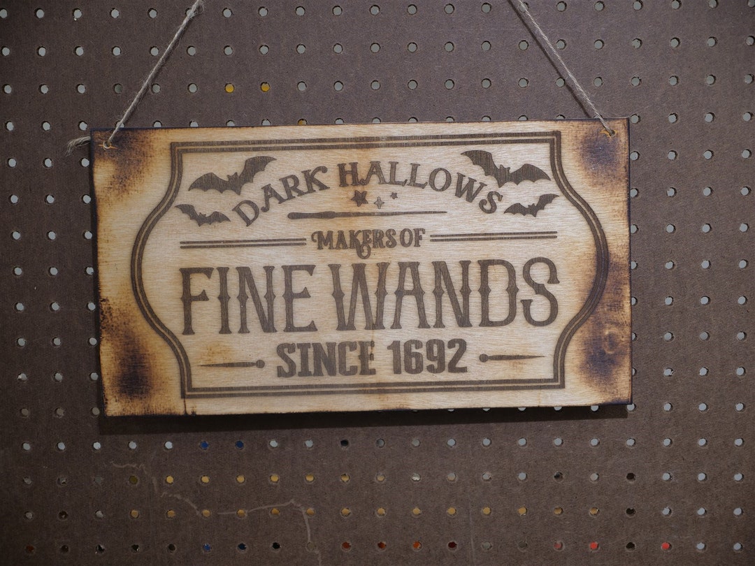 Halloween Fine Wands Laser Sign - Etsy