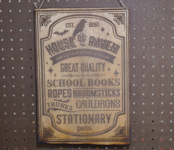 Halloween House of Raven Laser Sign - Etsy