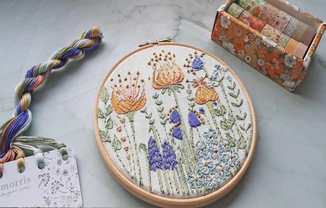 Embroidery Kit Forget Me Not Embroidery Design for Beginners - Etsy