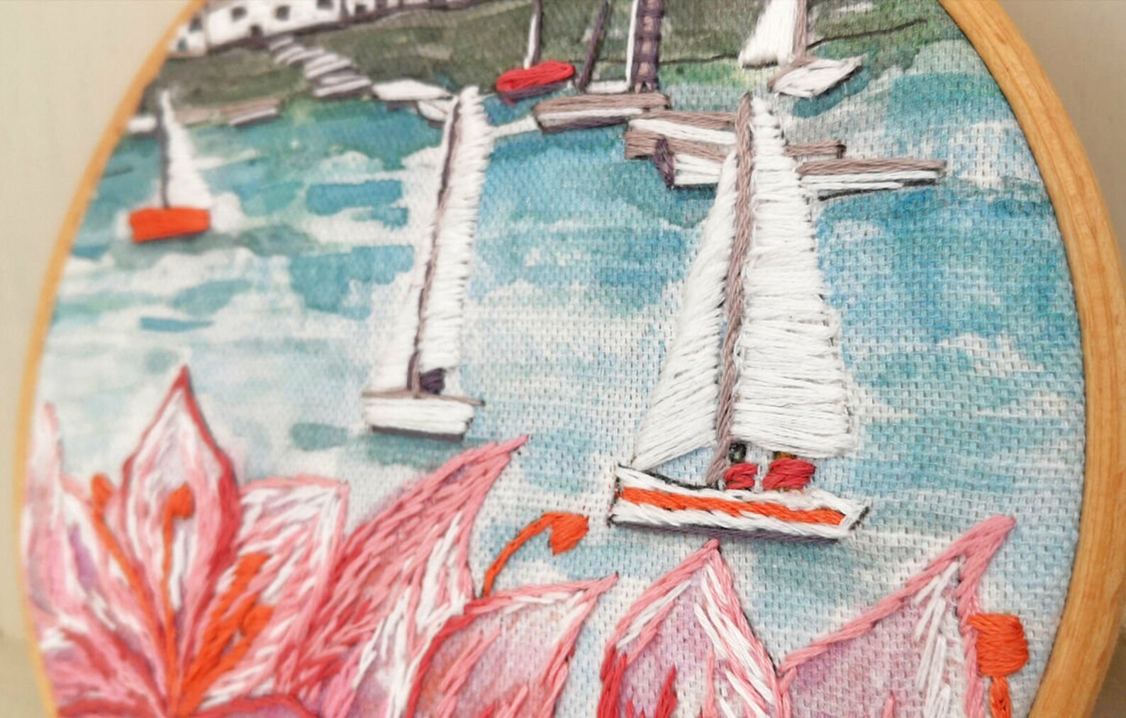 Regatta Coastal Embroidery PDF Pattern - Etsy