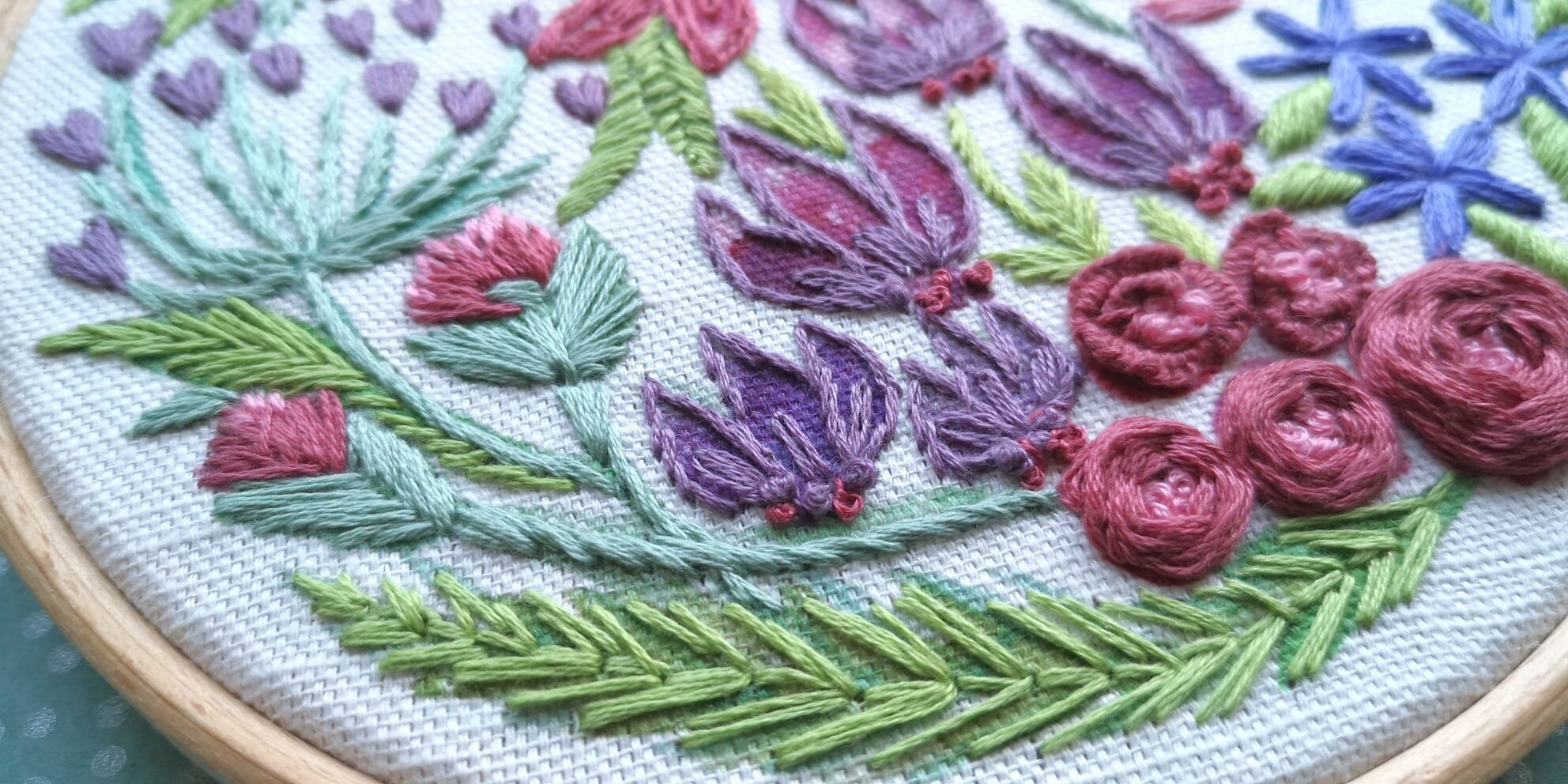 Embroidery Cyclamen embroidery PDF pattern and guidance Kits & How To ...