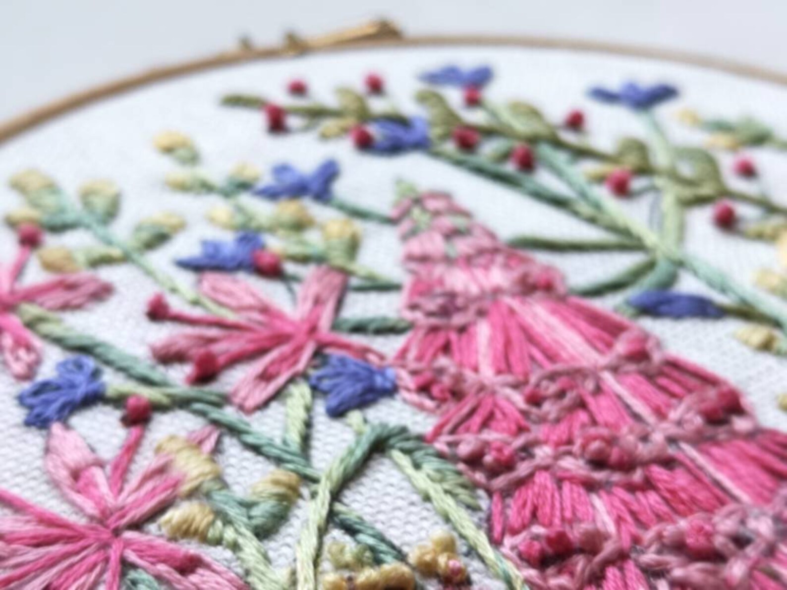 Embroidery Pattern, Foxglove Flowers Embroidery Pattern - Etsy UK