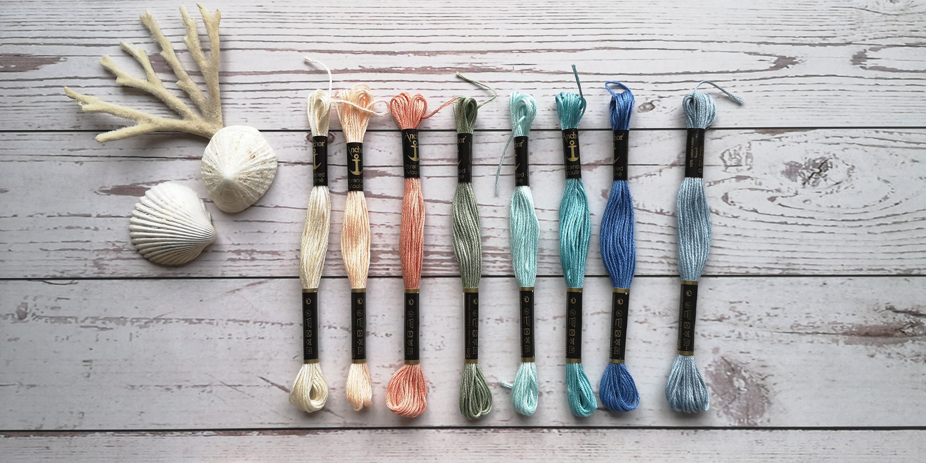 Faded Beauty Hand Embroidery Thread Pack - Etsy
