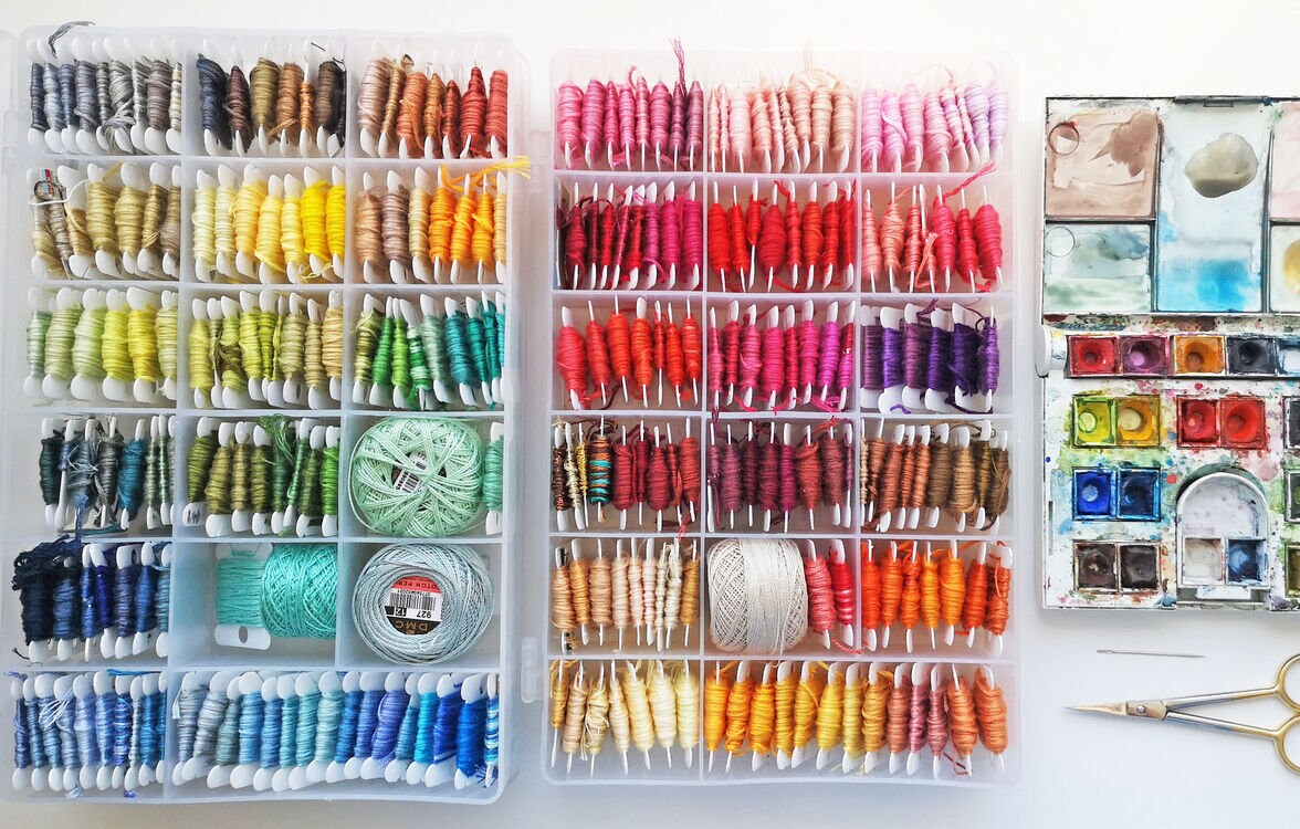 Faded Beauty Hand Embroidery Thread Pack - Etsy