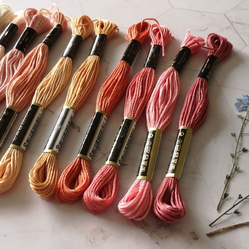 Faded Beauty Hand Embroidery Thread Pack - Etsy