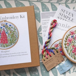 Embroidery Pattern, Foxglove Flowers Embroidery Pattern - Etsy UK