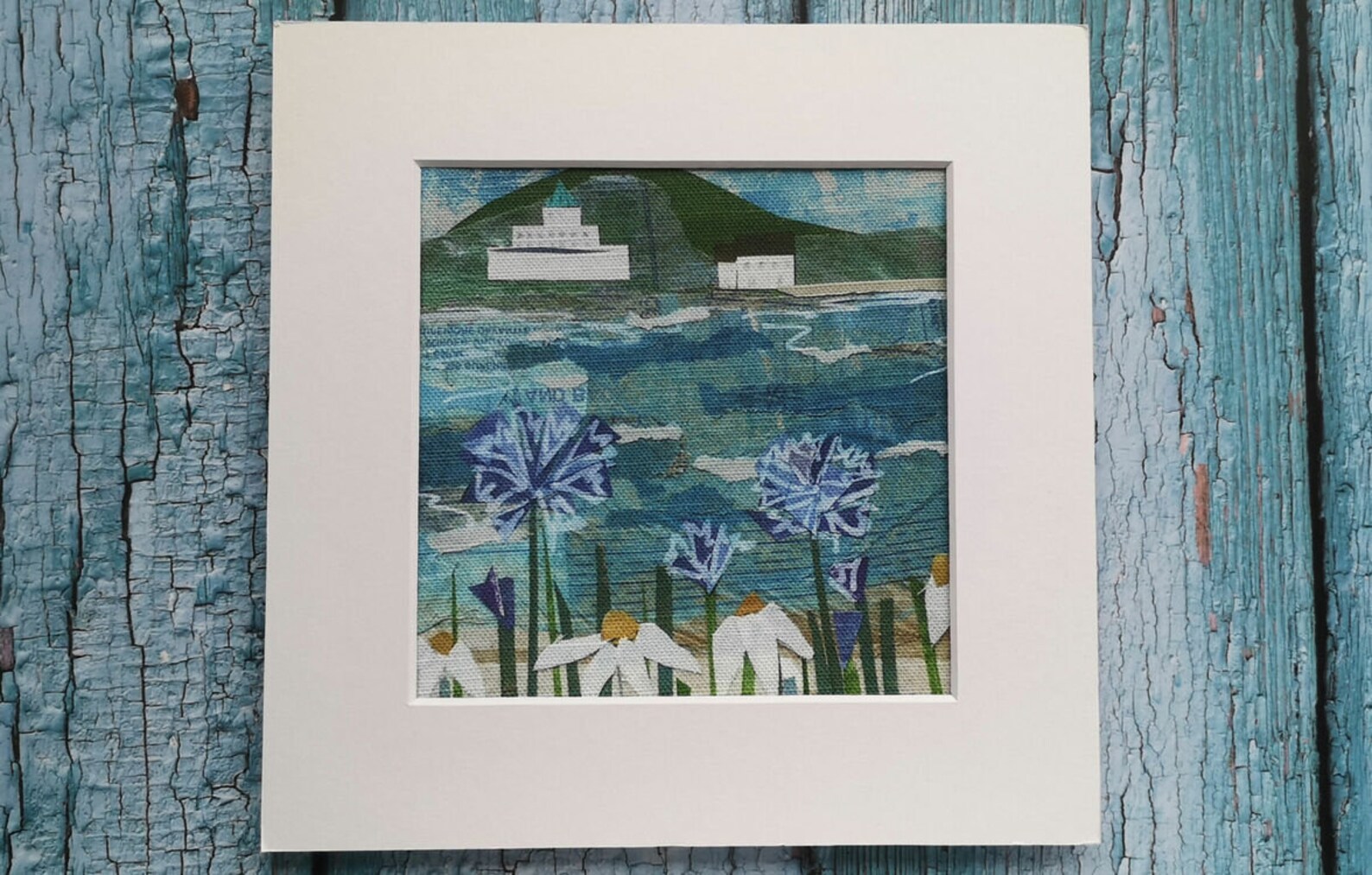 Burgh Island View Hand Embroidery Pattern, Contemporary Coastal ...