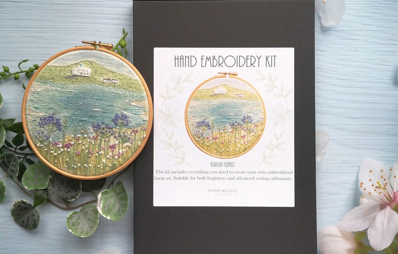 Burgh Island Coastal Hand Embroidery Kit - Etsy