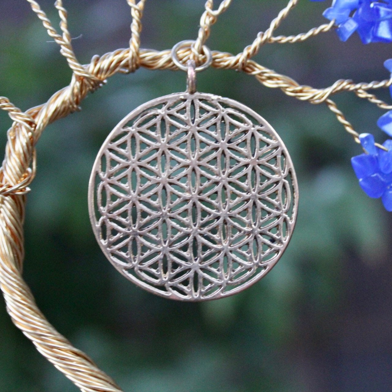 Flower of Life Symbolize Creation in Sacred Geometry. Blue - Etsy