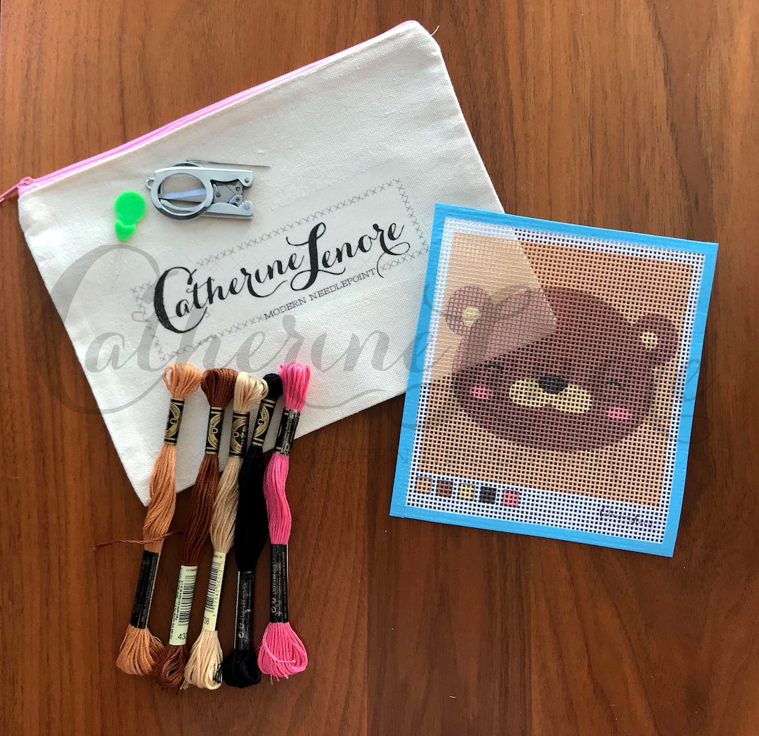 DIY Stitch Kit | Teddy Bear | Forest Friends Needlepoint Kit - Etsy