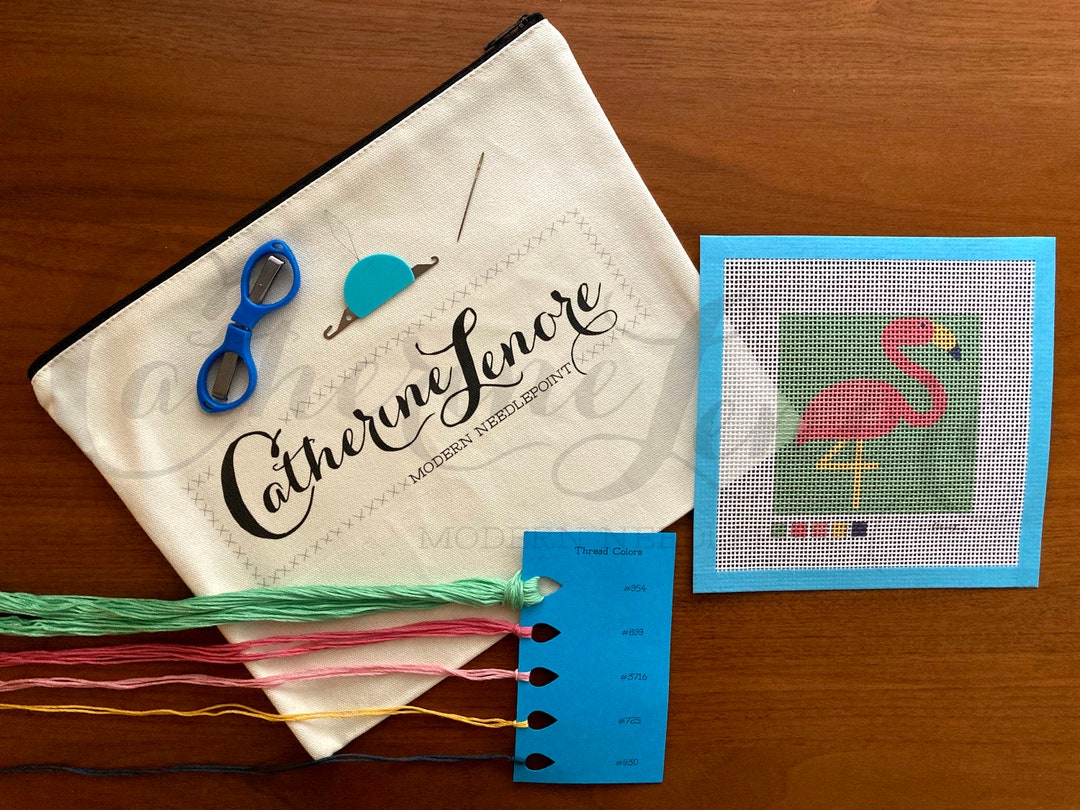 DIY Stitch Kit | Flamingo | Birds Needlepoint Kit - Etsy