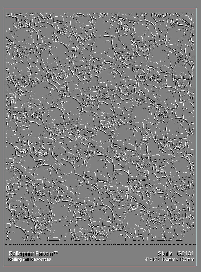 2131 Rolling Mill skulls Low Relief Pattern Overall Pattern - Etsy