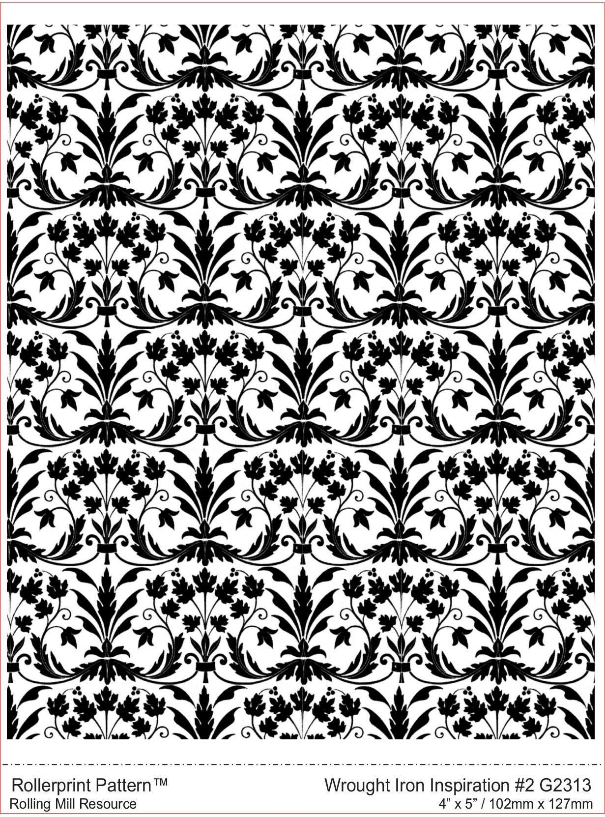 2313 (wrought Iron Inspiration #2) Low Relief Pattern 3" X 4", 4" X 5 ...