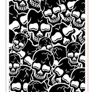 2131 Rolling Mill (skulls) Low Relief Pattern Overall Pattern (2"x3.5 ...