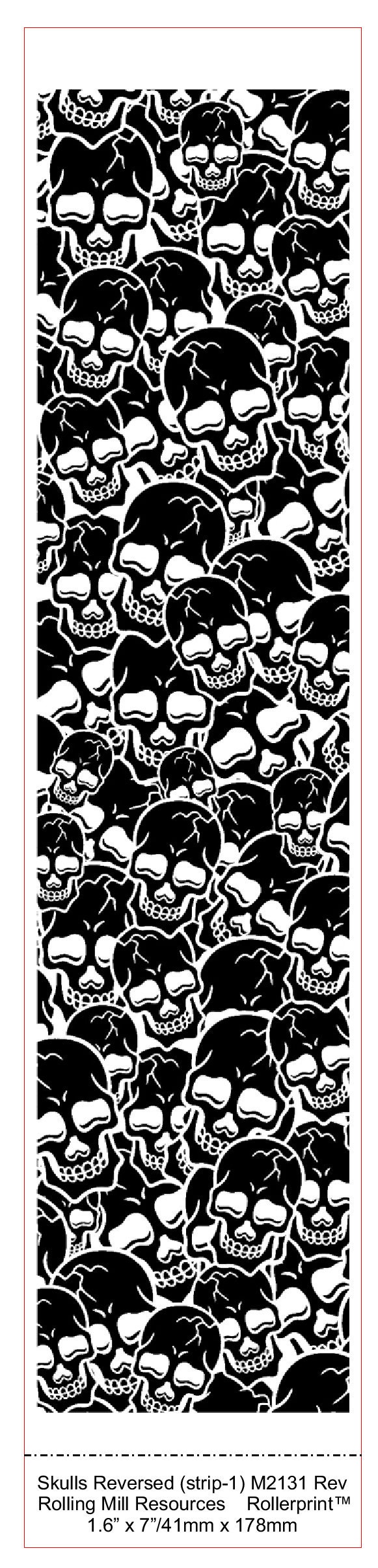 2131 Rolling Mill skulls Low Relief Pattern Overall Pattern - Etsy