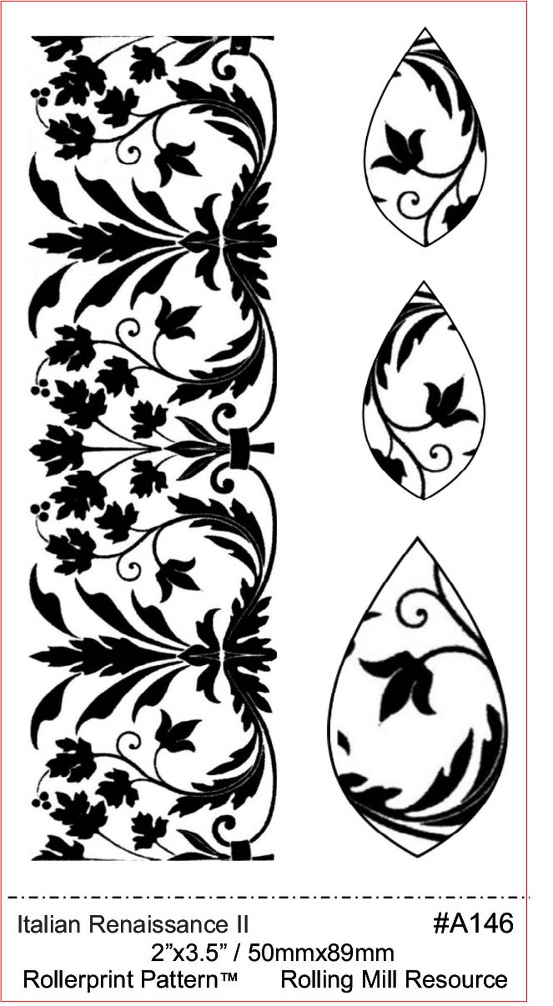 2313 (wrought Iron Inspiration #2) Low Relief Pattern 3" X 4", 4" X 5 ...