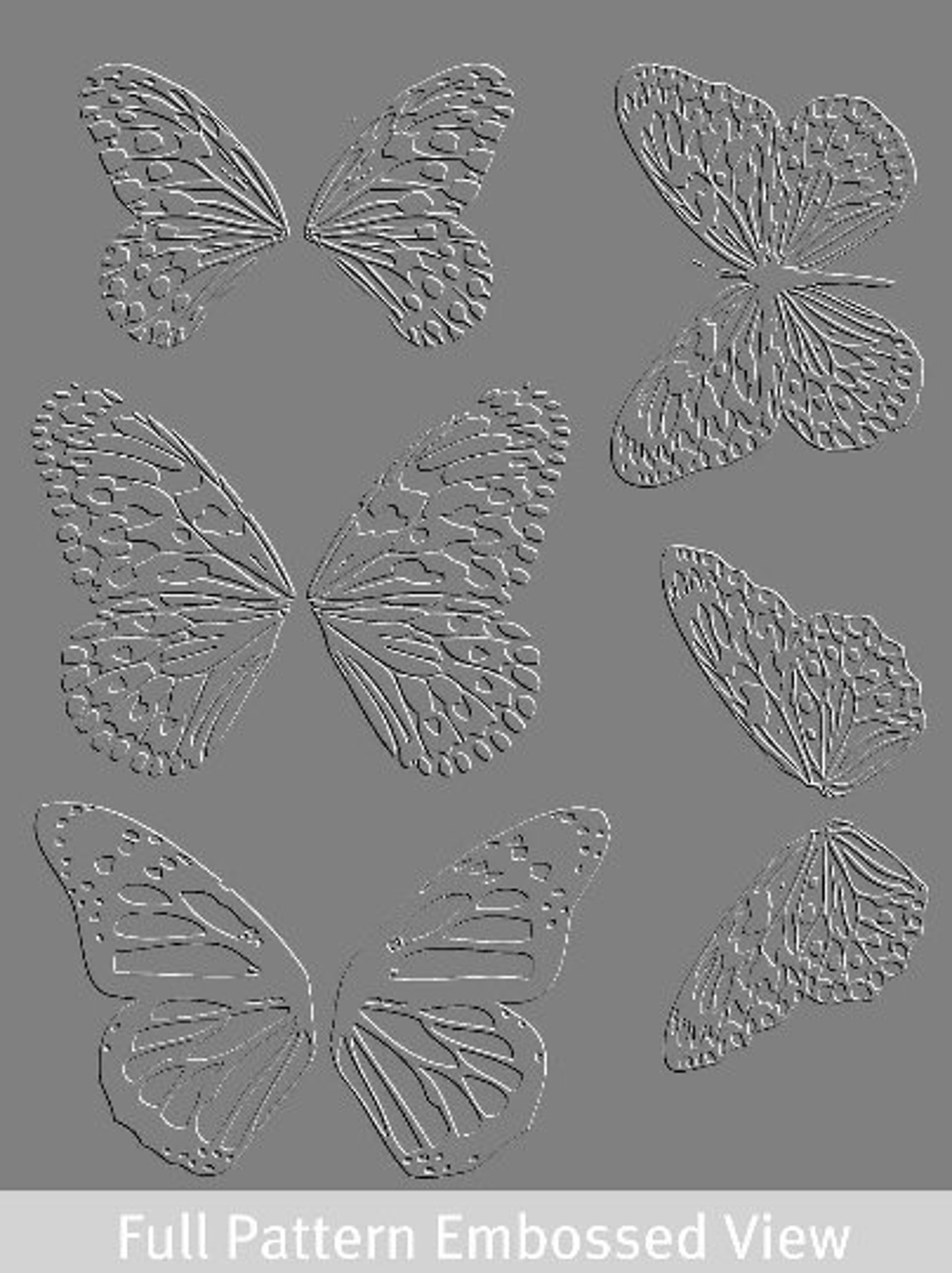 C304 flutterbys for Rolling Mill Low Relief 3 X | Etsy