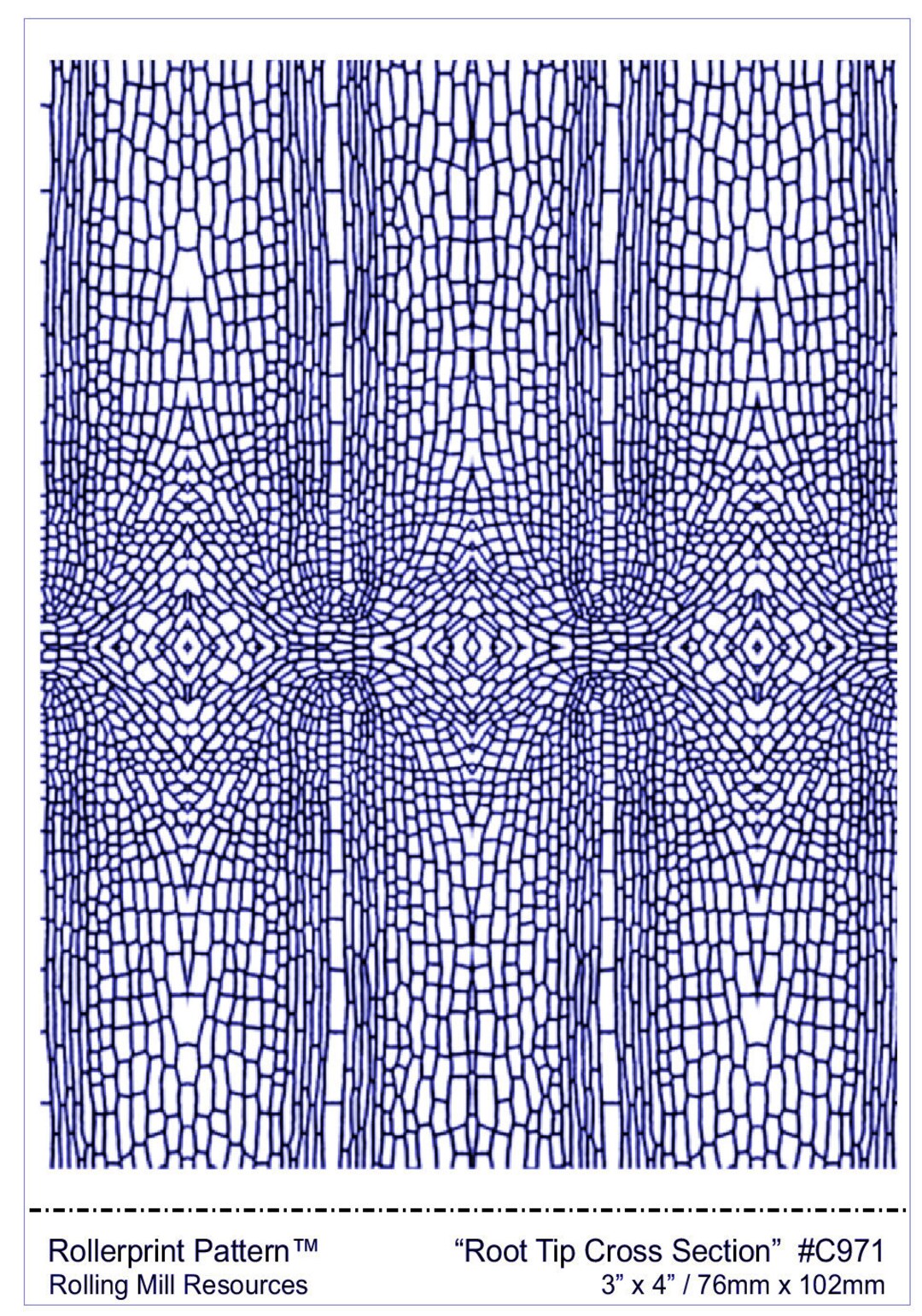 C971 (root Tip Cross-section) Rolling Mill, Low Relief Pattern 3"x4 ...