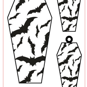 A2238 Halloween Coffins Shapes, Variety; Low-relief Rolling Mill ...