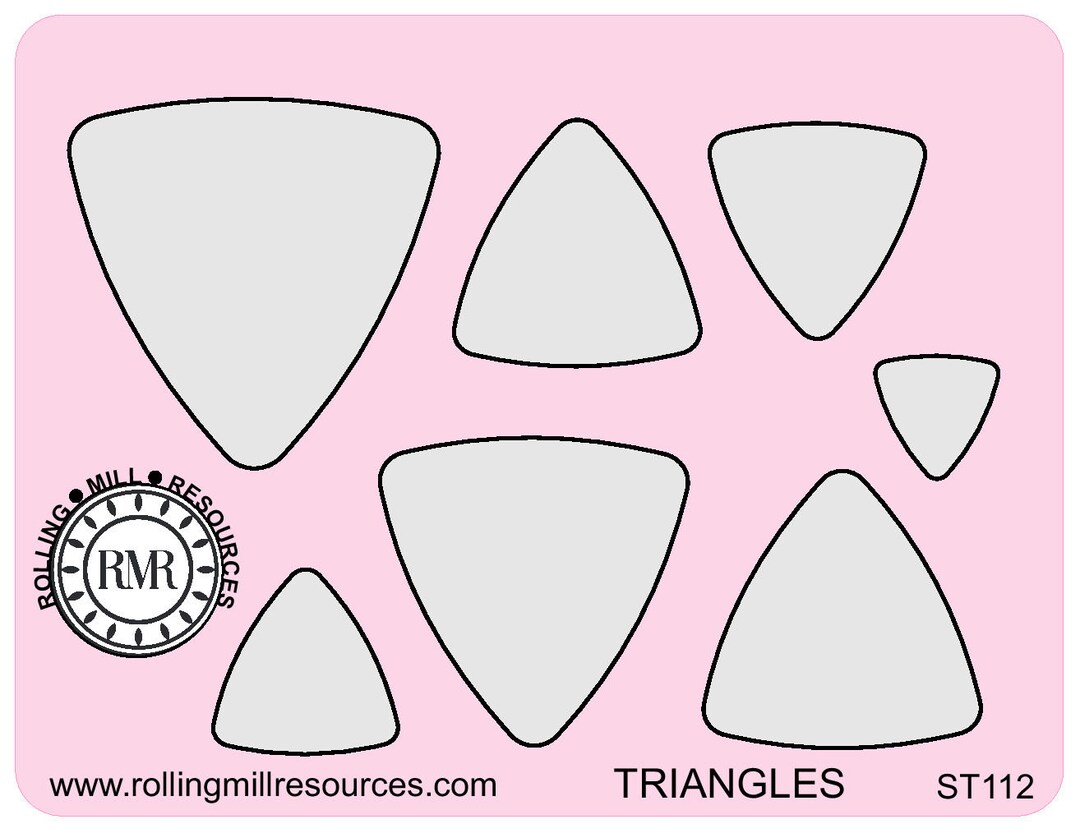Rounded Triangle Stencil Template 3.25" X 4.25" - Etsy