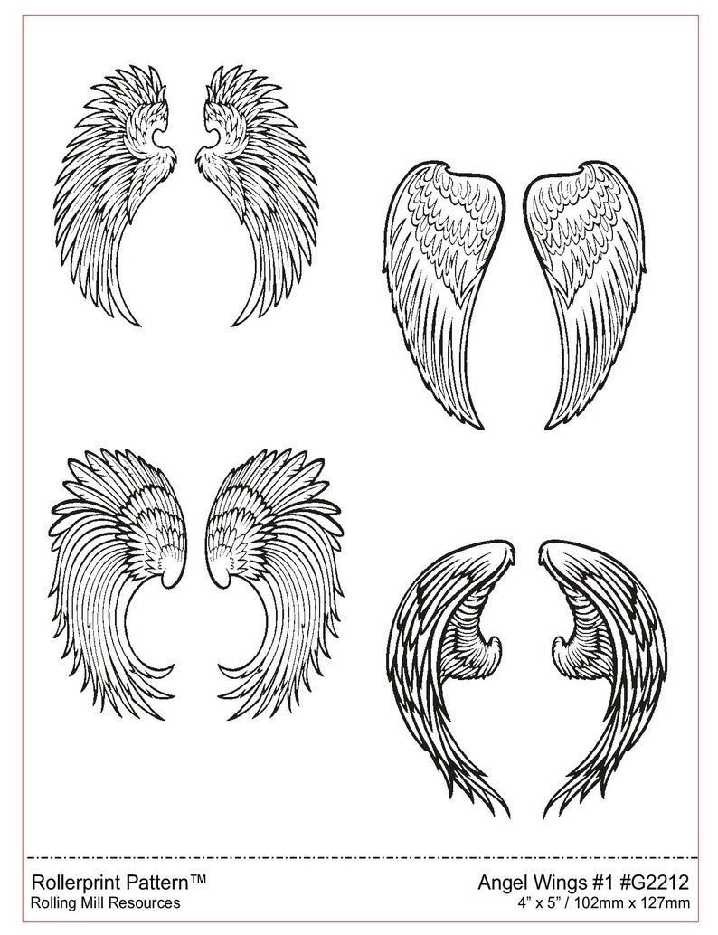 G2212 angel Wings 1 Laser Engraved Paper - Etsy