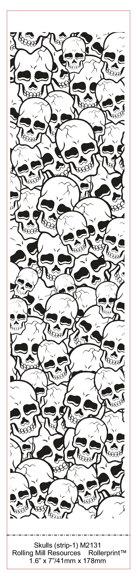 2131 Rolling Mill skulls Low Relief Pattern Overall Pattern - Etsy