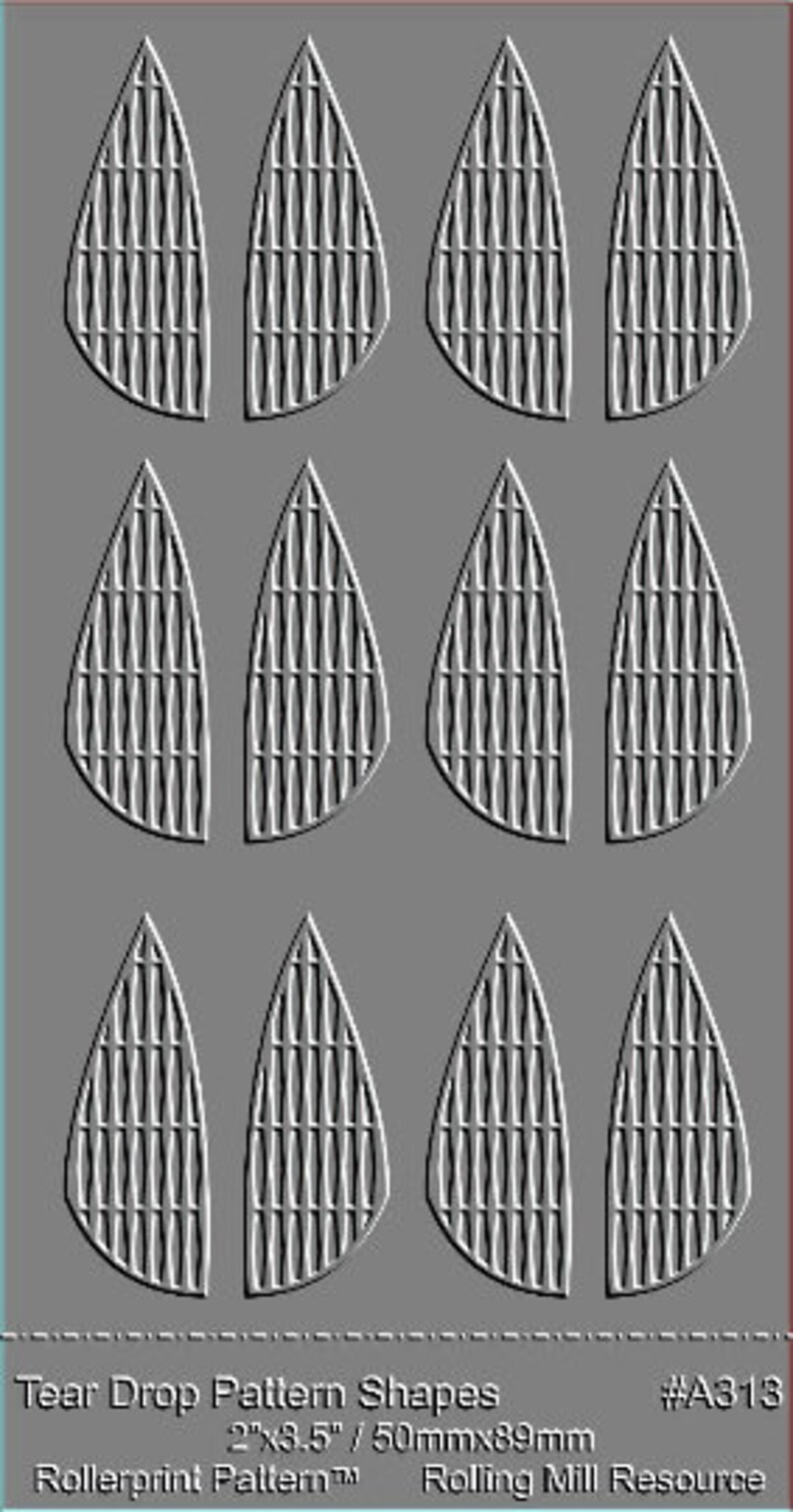 A313 (tear Drop Shapes) for the Rolling Mill, Low Relief Pattern 2" X 3 ...