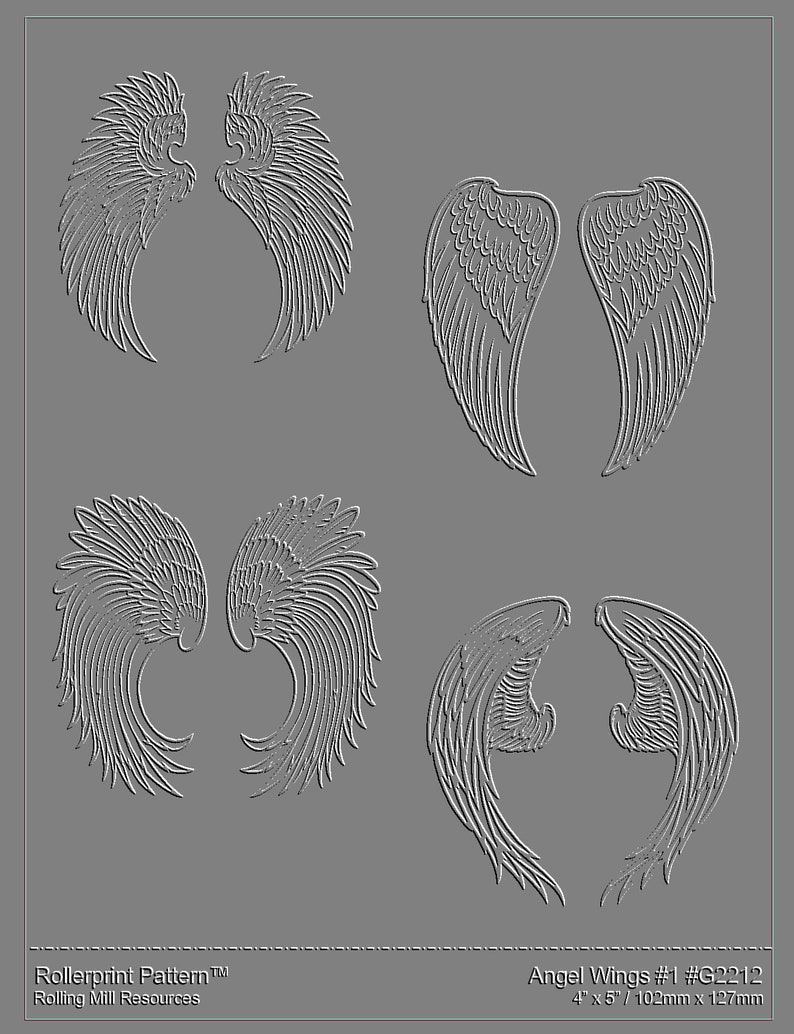 G2212 angel Wings 1 Laser Engraved Paper - Etsy