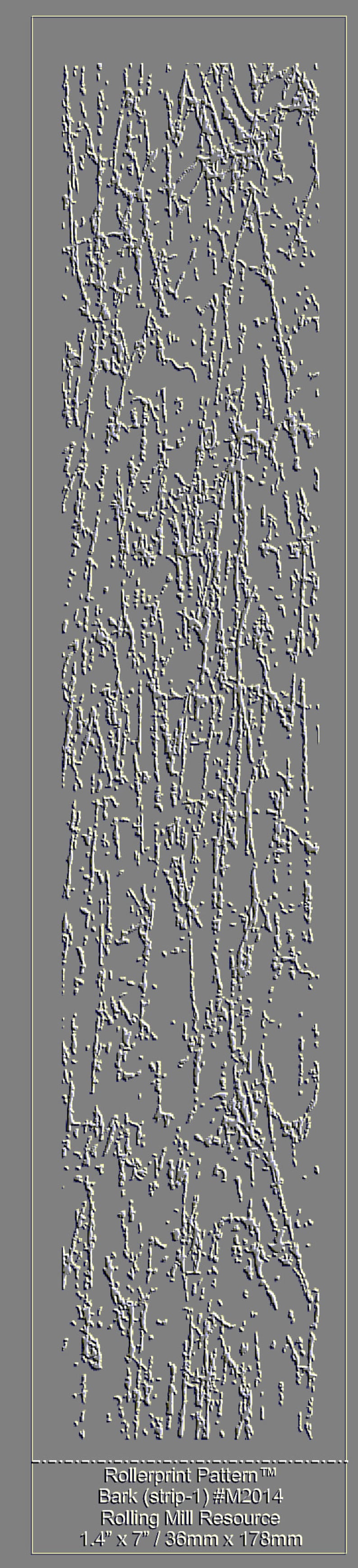 M2014 bark Rolling Mill Low Relief Pattern 1.4x7 Inches | Etsy