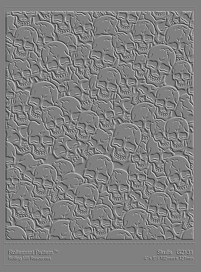 2131 Rolling Mill skulls Low Relief Pattern Overall Pattern - Etsy