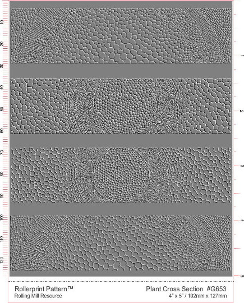 G652 Rolling Mill (plant Cross-section III) Rollerprint Pattern 4" X 5 ...