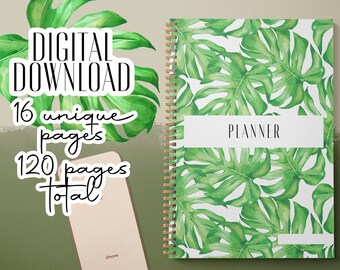 Monstera Daily Planner - Etsy